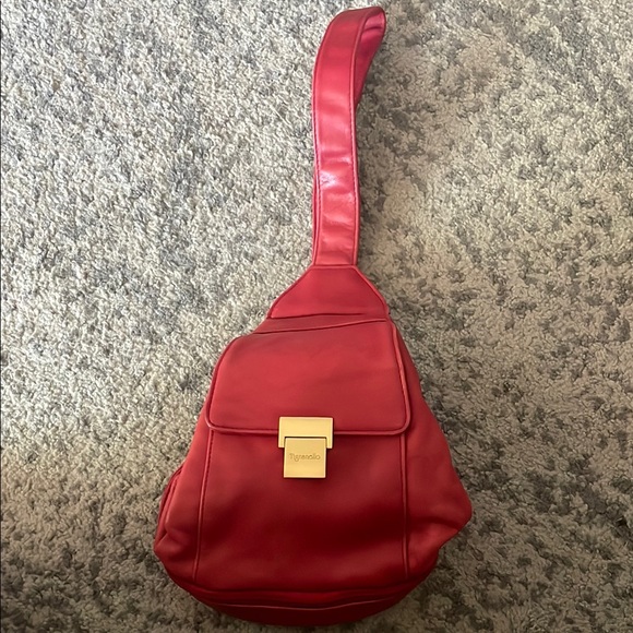 Tignanello | Bags | Tignanello Cherry Red Leather Sling Bag | Poshmark